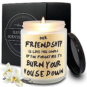 AharHora Funny Gifts for Best Friend, Humorous Scented Jar Candle Gifts for Friendship BFF Bestie Women Birthday Sister Female Going Away Moving Coworker
