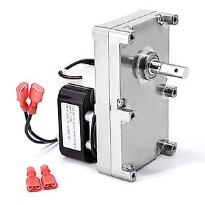 Criditpid Replacement 80488 Auger Motor for Vogelzang VG5790 VG5770, US Stove American Harvest 6039 6041, King KP130, 5502M Pellet Stoves, 1 RPM Counter Clockwise Auger Motor.
