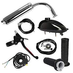 Afranti Bicycle Motor Kit 80cc, Motorized Bicycle Engine Kit 2 Stroke Petrol Gas Motor Engine Kit Fits Most 26" or 28" Bikes with V-Frame