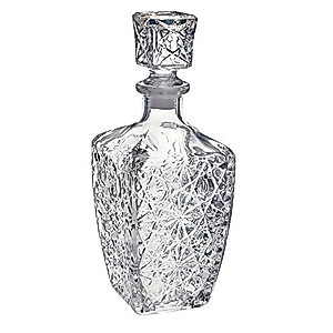 Liquor Bottle Decanter with Stopper Glass (Liquor Bottle 760ML 26 Ounces) Clear