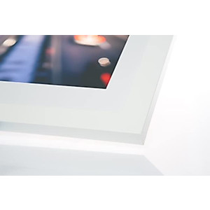 iDecorlife 16x20 White Picture Frames - Extra Thick Tempered Glass and Real Wood 11x14 Picture Frame with Mat or 16x20 Frame Without Mat - Wall Mounting Ready Real Wood Photo Frame