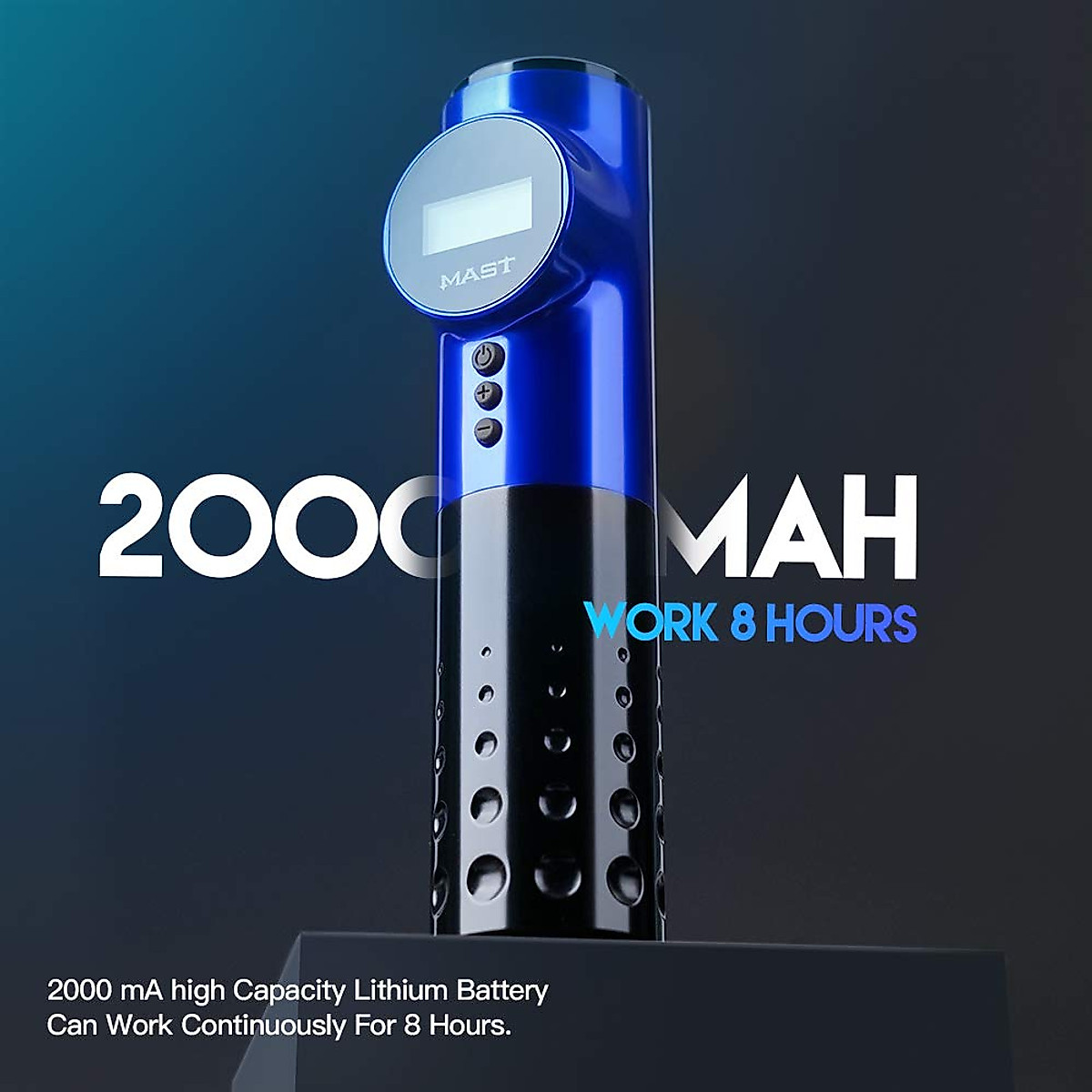 Mast Archer Cordless Tattoo Pen Machine, Rotary Tattoo Gun with Powerful Motor by Mcore, 2,000mAh Battery by Mastlabs for Run Long Time 3.5mm Stroke Black