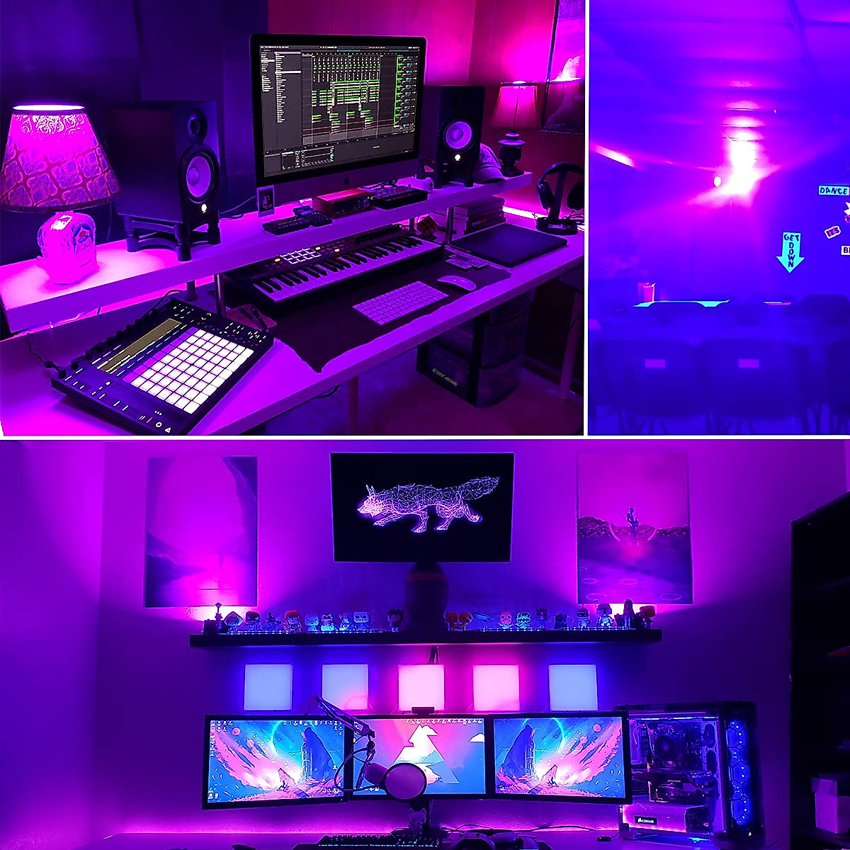 YQNLIFA 4 Pack 15W LED Black Light Bulbs, 385-400nm, BR30 E26 Blacklight LED Bulb for Glow in The Dark, Light Bulb for Blacklight Party, Fluorescent Poster, Body Paint, Halloween