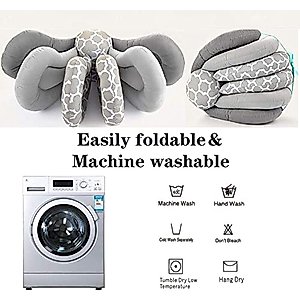 Multi-Function Breastfeeding Pillow Maternity Nursing Pillow- with Multiple Angle-Altering Layers Make Your Breastfeeding Easier, Gray