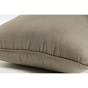 Pillow Perfect Forsyth Solid Indoor/Outdoor Lumbar Pillow Plush Fill, Weather and Fade Resistant, Lumbar - 11.5" x 18.5", Brown, 2 Count