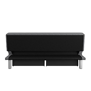 Serta Walton Convertible Sofa Sleeper Microfiber, Charcoal