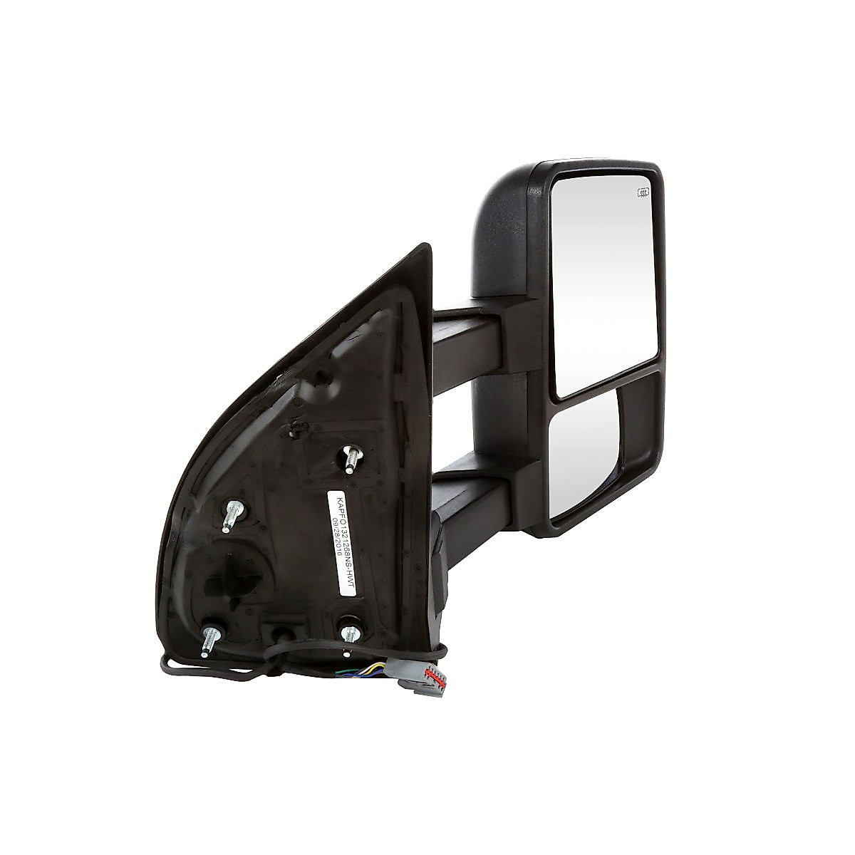 AutoShack Passenger Towing Mirror Power Black Textured Heated Manual Folding Replacement for 2001-2005 Ford Excursion 2003-2016 F-250 Super Duty F-350 Super Duty 6.2L 6.4L 6.7L 4WD RWD KAPFO1321342S