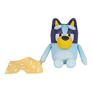 Bluey Sleepy Time 13 Inch Plush with Blanket, Press Tummy to Hear 7 Fun Phrases, Sing Along to The Theme Song, So Soft Made with Deluxe Fabrics and Detailed Stitching | Amazon Exclusive