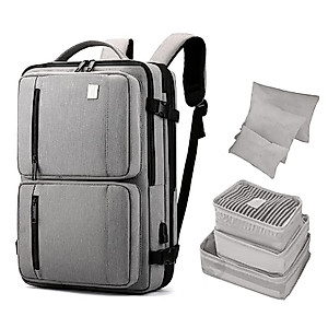 Extra Large Laptop Backpack, 40L Carry on Backpack Airline Approved Travel Backpacks Daypack Business College School Laptop Backpack with 6 Packing Cubes