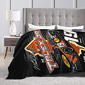 Martin Truex Jr 19 All Season Fleece Blanket Throw Ultra Soft Flannel Blanket Digital Printed Premium Fluffy Microfiber Fleece