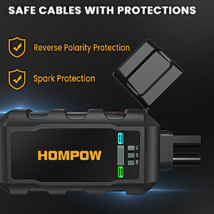 HOMPOW Jump Starter, 6000A Peak Portable 12V Car Battery Charger for All Gas and Up to 12L Diesel Engine, 28000mAh Jump Box with LED Light, USB, and LCD Screen