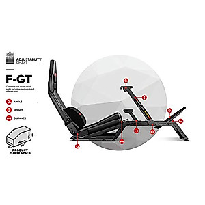 Next Level Racing F-GT Racing Simulator Cockpit. Formula and GT racing simulator cockpit compatible with Thrustmaster, Fanatec, Moza Racing on PC, Xbox and PS