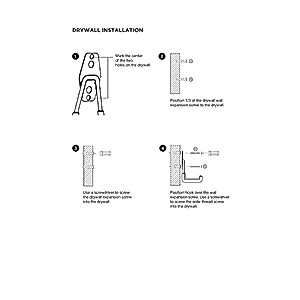 GSM Brands Garage Hooks, Heavy Duty Wall Mounted Utility Storage, Coated Steel 12 Pack [ Variety Pack, 5 Different Sizes ]
