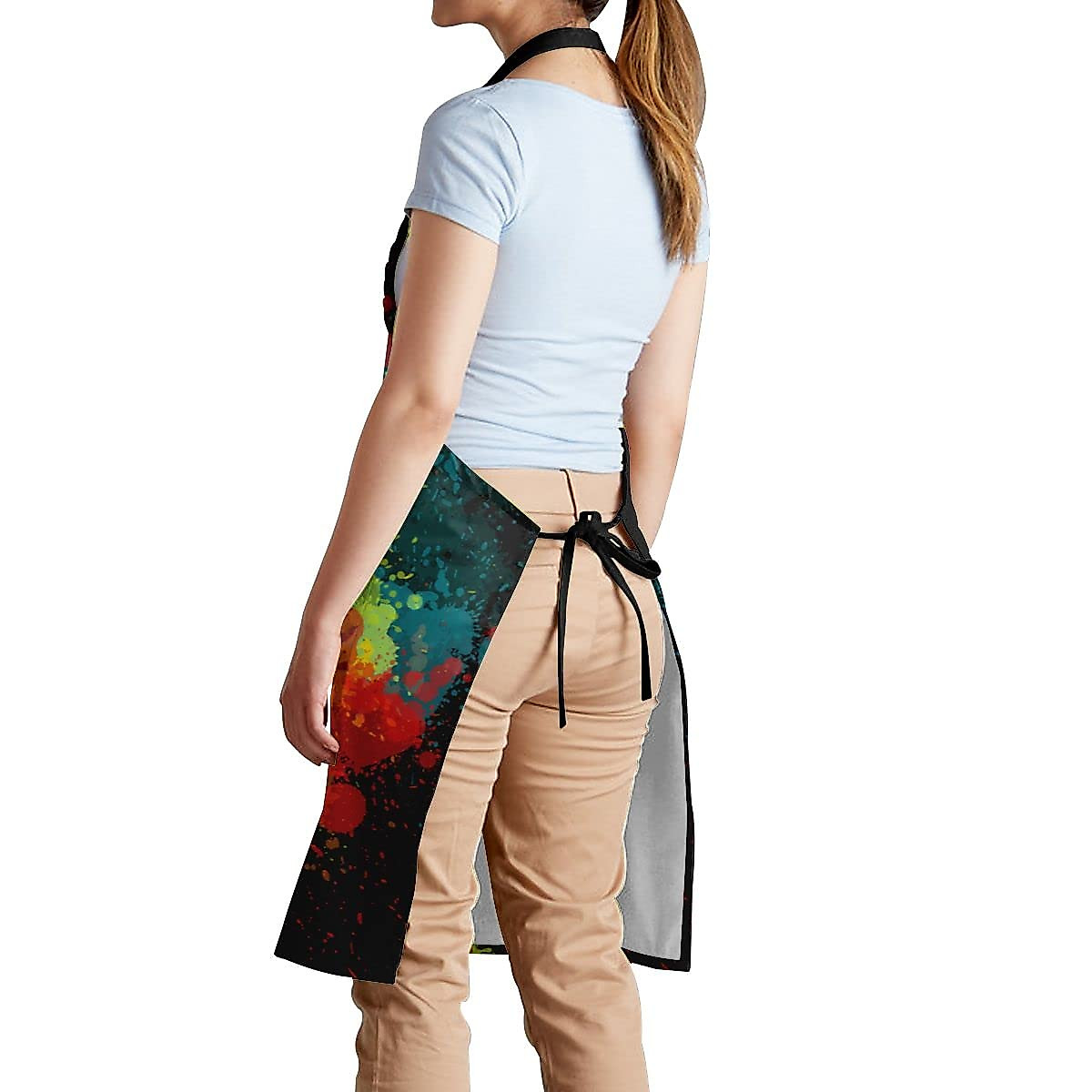 Artist Apron For Adults, Apron For Painting, Apron Gifts For Artists, Canvas Apron, Art Teacher, Pottery,Smock Stylist, Waterproof Stain Resistance, 33inch By 27.5inch (BLACK1)