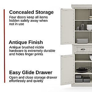 Homestyles Nantucket Pantry, 30", Off White