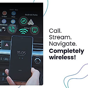 AAWireless 2022 - Wireless Android Auto Dongle - Connects Automatically to Android Auto - Easy Plug and Play Setup - Free Companion App
