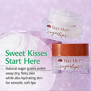 Tree Hut Sugarlips Sugar Lip Scrub, Sweet Mint, 0.34oz Jar, Shea Butter and Raw Sugar Scrub Ultra-Hydrating Lip Exfoliator, Lip Care