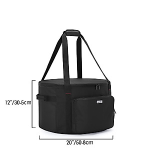 samdew 19-Inch Outdoor Fire Pit Bag Compatible with Outland Firebowl Model 893 870 823, Firebowl Travel Carrying Case for 19-Inch Diameter Propane Gas Fire Pit, Black, Bag Only