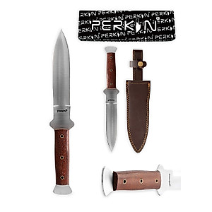 Perkin - Handmade Hunting Knife Fixed Blade Hunting Knife with Sheath Double Edge Blade