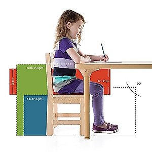Guidecraft Rectangular Wooden Classroom Table, 20.5" Tall Children's Activity Table for Preschool