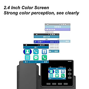 SIP Phone, Call Recording 100240V Voicemail Office VOIP Phone for Business (US Plug)