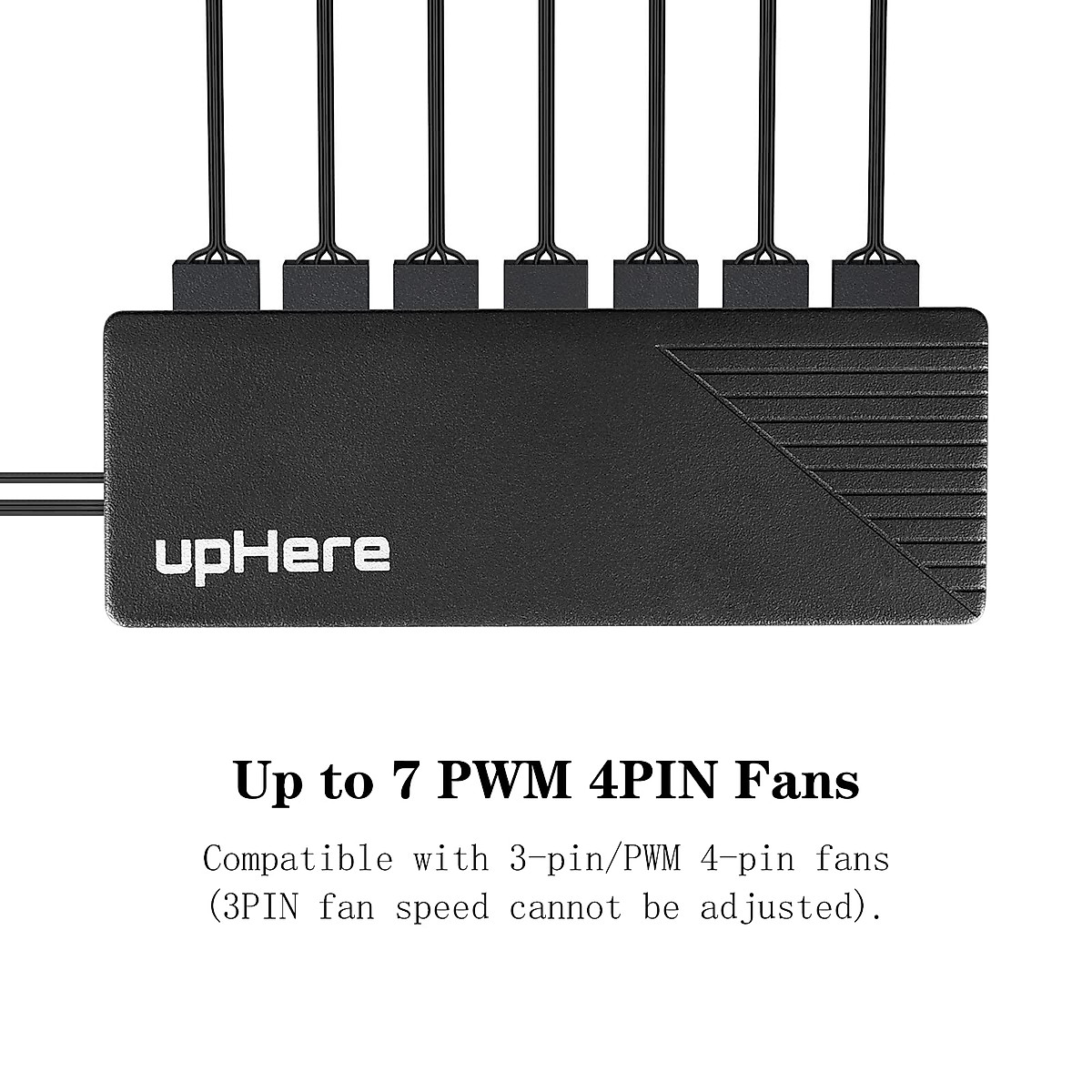 novonest 1-to-7 PWM ​4PIN SATA PWM Fan Hub/Splitter for CPU Cooler Case Cooling Fan 4-Pin & 3-Pin Fans Cooling,FH07