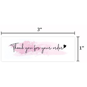 Thank You for Your Order Stickers, 500 Pieces Labels in 2 Rolls Large Self-Adhesive Decoration for Holiday, Parties, Home, School, Office (Original)