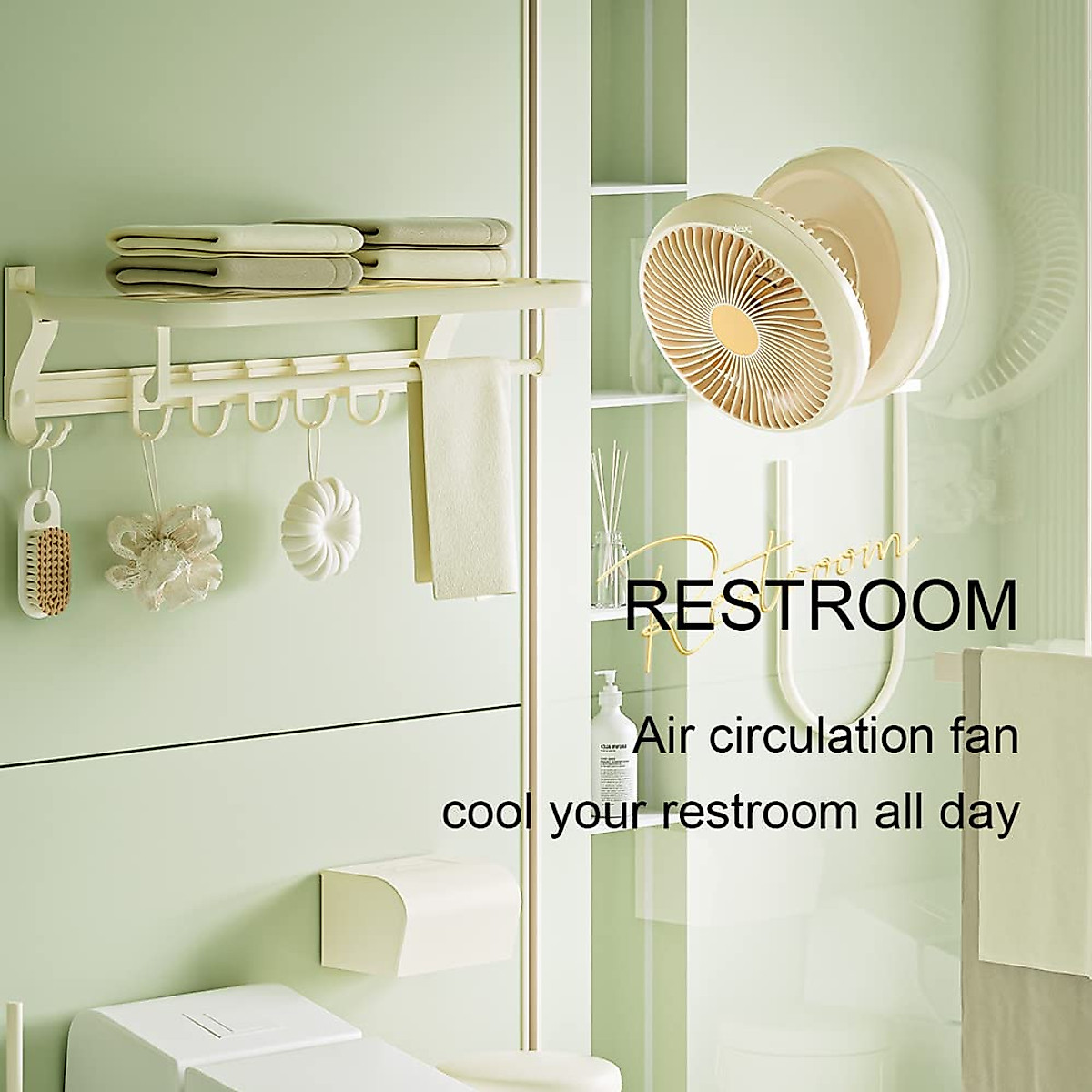 Coplax Table Fan, Rechargeable Remote Control Fan with Auto Oscillation 90 Foldable Ultra Quiet 4 Speeds Wind, Portable Air Circulator Fan,Hang Hook, USB Wall Fan for Bedroom Office Kitchen