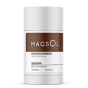 MAGSOL Natural Deodorant for Men & Women - Perfect for Ultra Sensitive Skin, Aluminum Free Deodorant for Men, Aluminum Free Deodorant for Women, Baking Soda Free (Sandalwood)