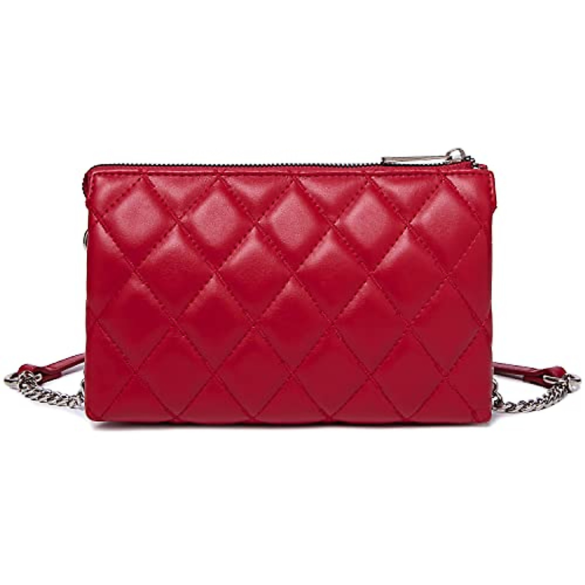 DAVIDJONES Faux Leather Hobo Purse and Wallet set for women Quilted Top Zip Crossbody Bag