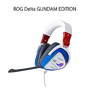 ASUS ROG Delta Gundam Edition Gaming Headset (Limited Edition, AI Noise-Canceling Mic, Hi-Res ESS 9281 Quad DAC, USB-C, Aura Sync, Lightweight, Compatible with Laptop, Consoles, and Smart Devices)