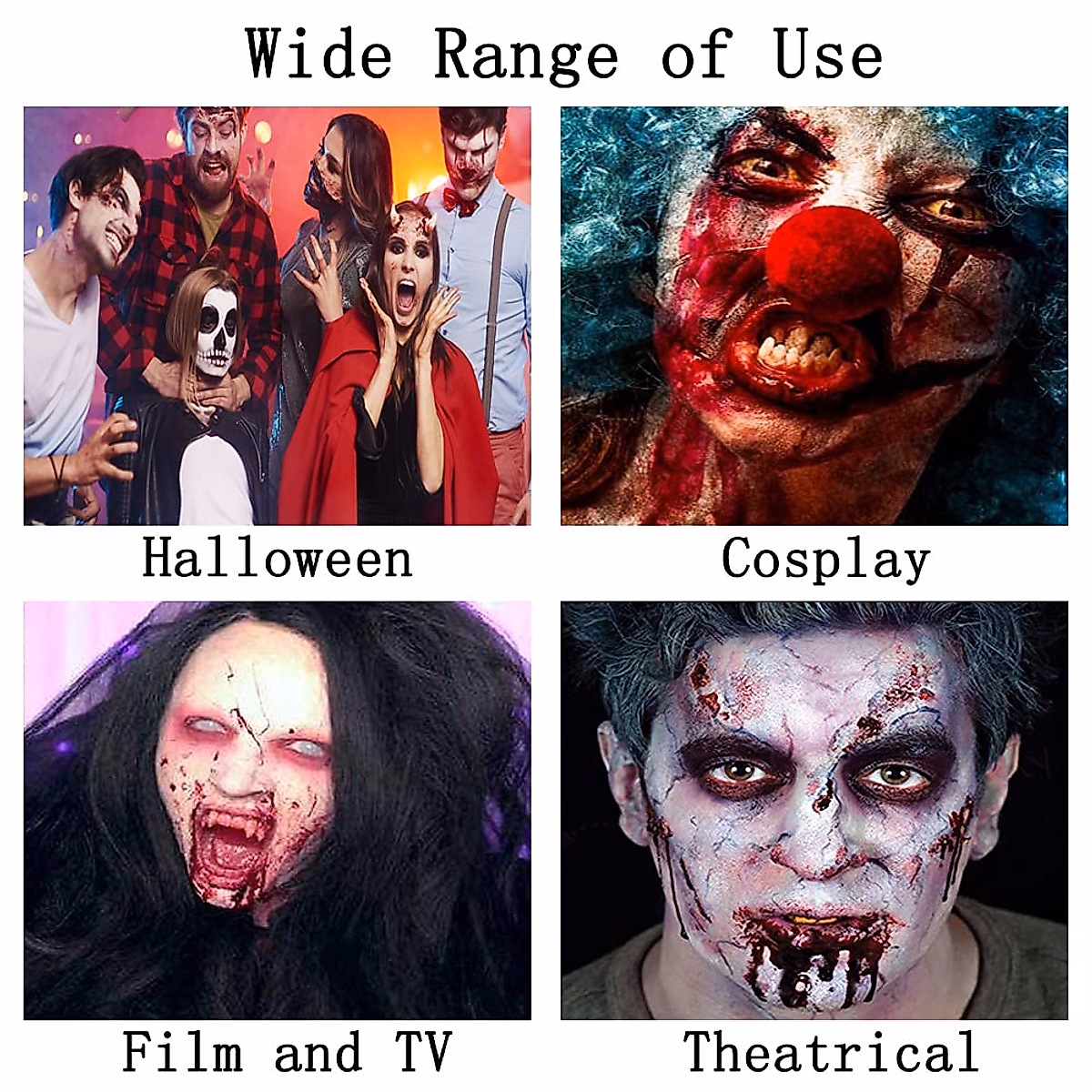 Mysense Scar Wax Kit SFX Make Up Special Effects Fake Molding Wound Skin Wax Body Paint Halloween Set Fake Nose Stage Zombie Cosplay Costume SFX Makeup with Spatula,1.4Oz(40g)