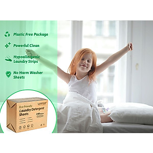 Wenge Laundry Detergent Sheets Eco-Friendly 240 Sheets No Plastic Jug, Liquidless Technology Hypoallergenic Washing Sheets for Home Dorm Travel Camping, Hand Washing Clean No Mess Fresh Scent