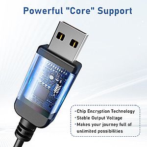 QaMcbulc Radar Detector Power Cable, USB to RJ11 DC3.5 Cable,Replacement Radar Detectors Power Cable,for Escort Unide Radenso XP Beltronics Cob'r'a Whistler Radar Detector (RJ11-3.3FT)