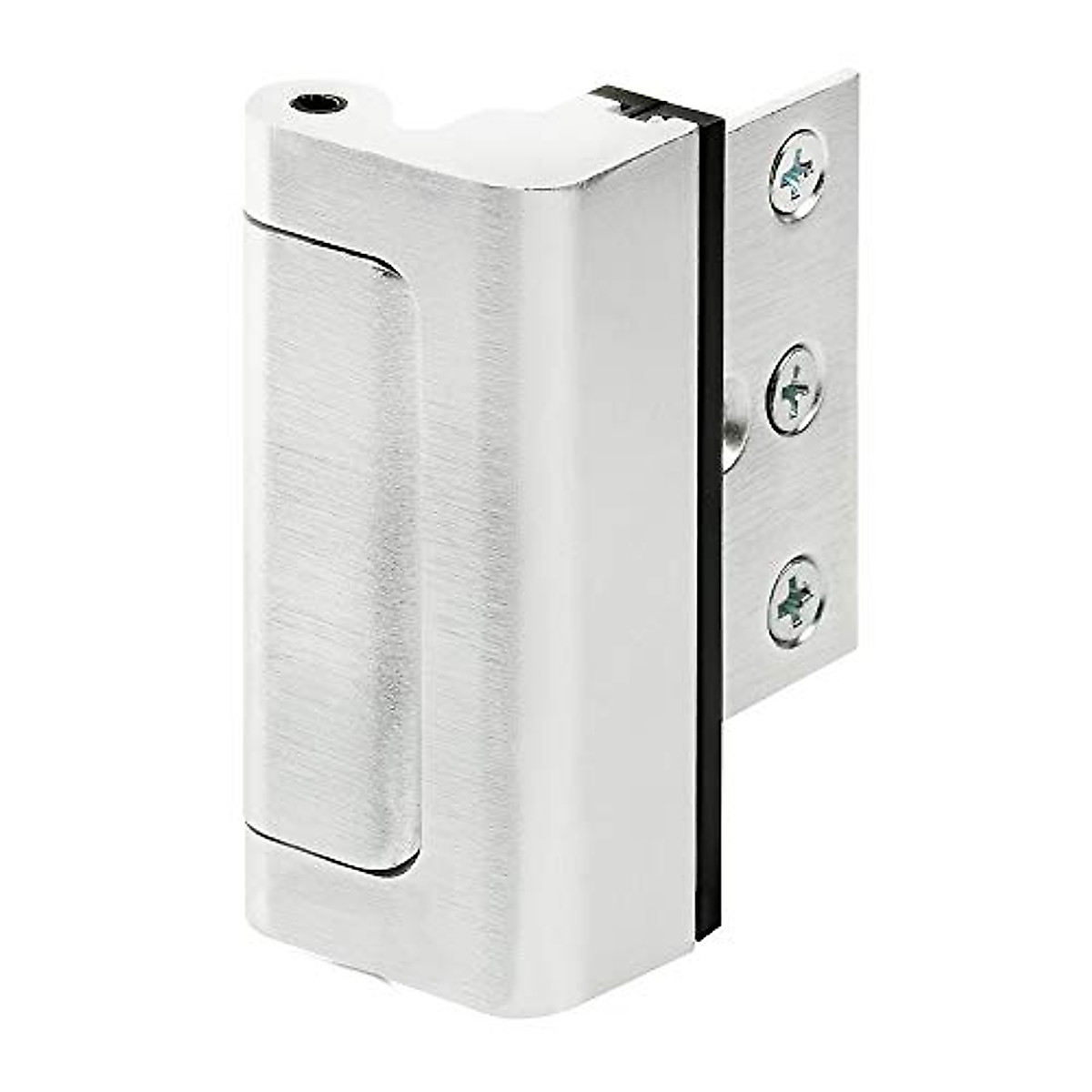 Defender Security U 11325 Door Reinforcement Lock – Add Extra, High Security to your Home and Prevent Unauthorized Entry – 3” Stop, Aluminum Construction, Brushed Chrome (Single Pack)