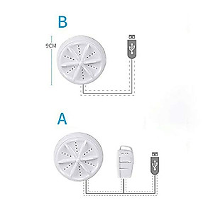 Ultrasonic Turbo Washing Machine Portable Travel Washer Air Bubble and Rotating Mini Washing Machine