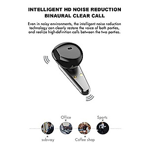 Astren Zyre True Wireless Earbuds – Ergonomic Bluetooth Earbuds with Rotating Charging Case – Noise-Cancelling Waterproof Bluetooth Earbuds – Comfortable and Lightweight Earbuds with Mic (Black)