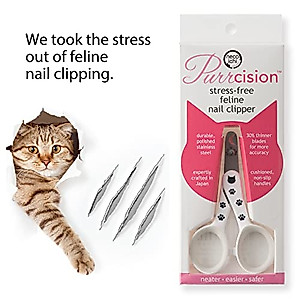 Purrcision Feline Cat Nail Clippers Stress-Free, Expertly Crafted in Japan, Neater, Easier, Safer, 30% Thinner Blades, No.1 Seller in Japan!