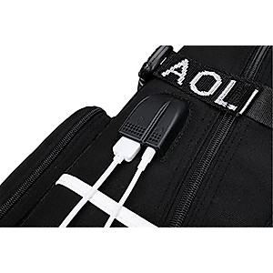 Waroost Kylian Mbappe Rucksack Canvas Daily Backpack,Large Capacity Book Bag with USB Charging Port Knapsack