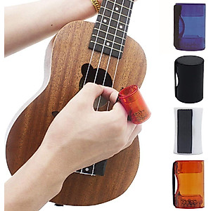 2Pcs Guitar Ukulele Sand Shaker Hammer Rhythm Ring Fun Finger Bell Mandolin Banjo Fluorescent Green ABS Handbells Drum Tap Keyboard Percussion Instrument (Random Color)