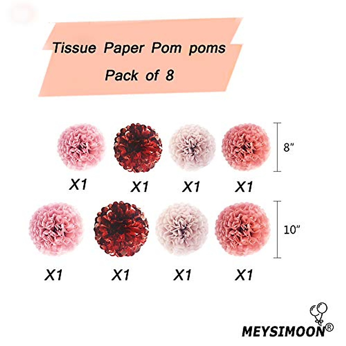 MEYSIMOON Bachelorette Party Decorations Kit Bridal Shower Supplies Rose Gold Ring Balloons,Banner,Bride to Be Sash,Curtain for Hens Night Party Decoration