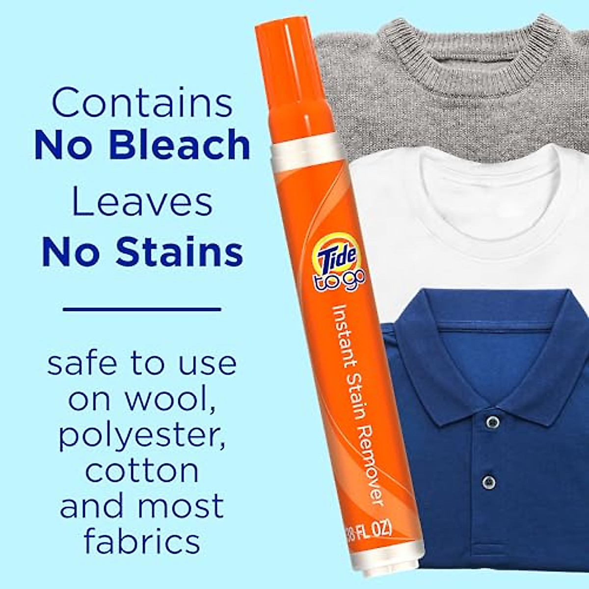 Tide Stain Remover for Clothes, Tide To Go Pen, Instant Stain & Spot Remover for Clothes, Travel & Pocket Size, 5 Count (Pack of 1)