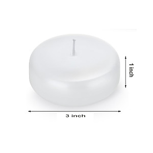 3 inch White Floating Candles Bulk,12Pack Dripless Wax Unscented Wax 13-15Hours Burning, Wedding Party Candles,for Centerpieces Suitable for Cylindrical Vases,Swimming Pool,Restaurant Decoration