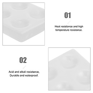 Baluue Depressions Porcelain Spot Plate 6 Wells Scientific Ceramic Spotting Reaction Plate for Laboratory Experiment Chemical Testing White