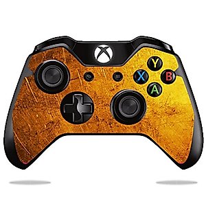 MightySkins Skin Compatible with Microsoft Xbox One or One S Controller - Textured Gold | Protective, Durable, and Unique Vinyl wrap Cover | Easy to Apply, Remove, and Change Styles | Made in The USA