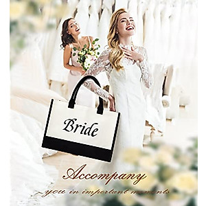 OllarKt Canvas Tote Bag for Women, Engagement Wedding Bride Gifts for Bride, Beach Bags