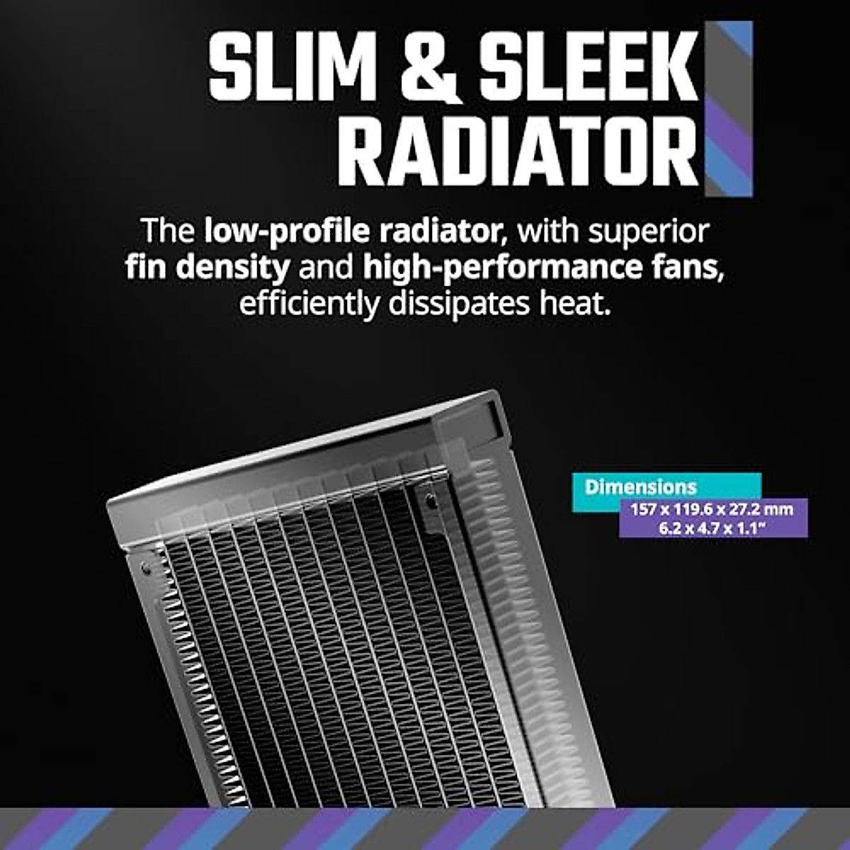 Cooler Master 120L Core Close-Loop AIO Liquid Cooler, R7|i5 Gen S Dual Chamber Pump, 120mm PWM, 120mm Radiator, White Lighting, AMD Ryzen AM5|4, Intel LGA 1851|1700 Platform