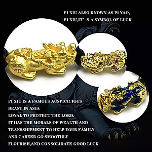 Black Obsidian Wealth Bracelet, 3 Pcs Good Luck Pi Xiu Bracelets for Women Men Attract Health Wealth Money Jewelry