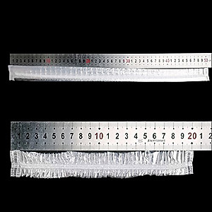 100 PCS Clear Disposable Plastic Shower Caps Large Elastic Thick Bath Cap For Women Spa,Home Use,Hotel and Hair Salon,Pack of 100 Individually Wrapped