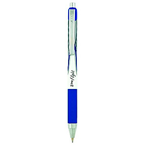 Zebra Pen Z-Grip Flight Retractable Ballpoint Pen, Bold Point, 1.2mm, Blue Ink, 12-Count